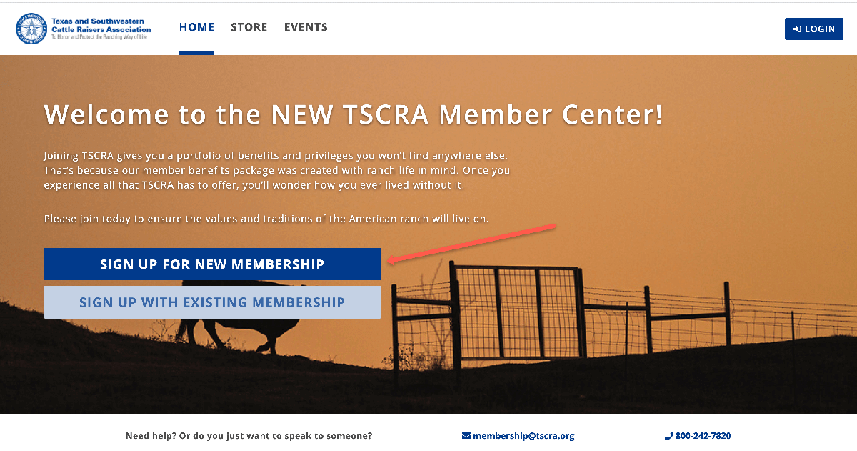 Texas & Southwestern Cattle Raisers | Membership Portal Instruction